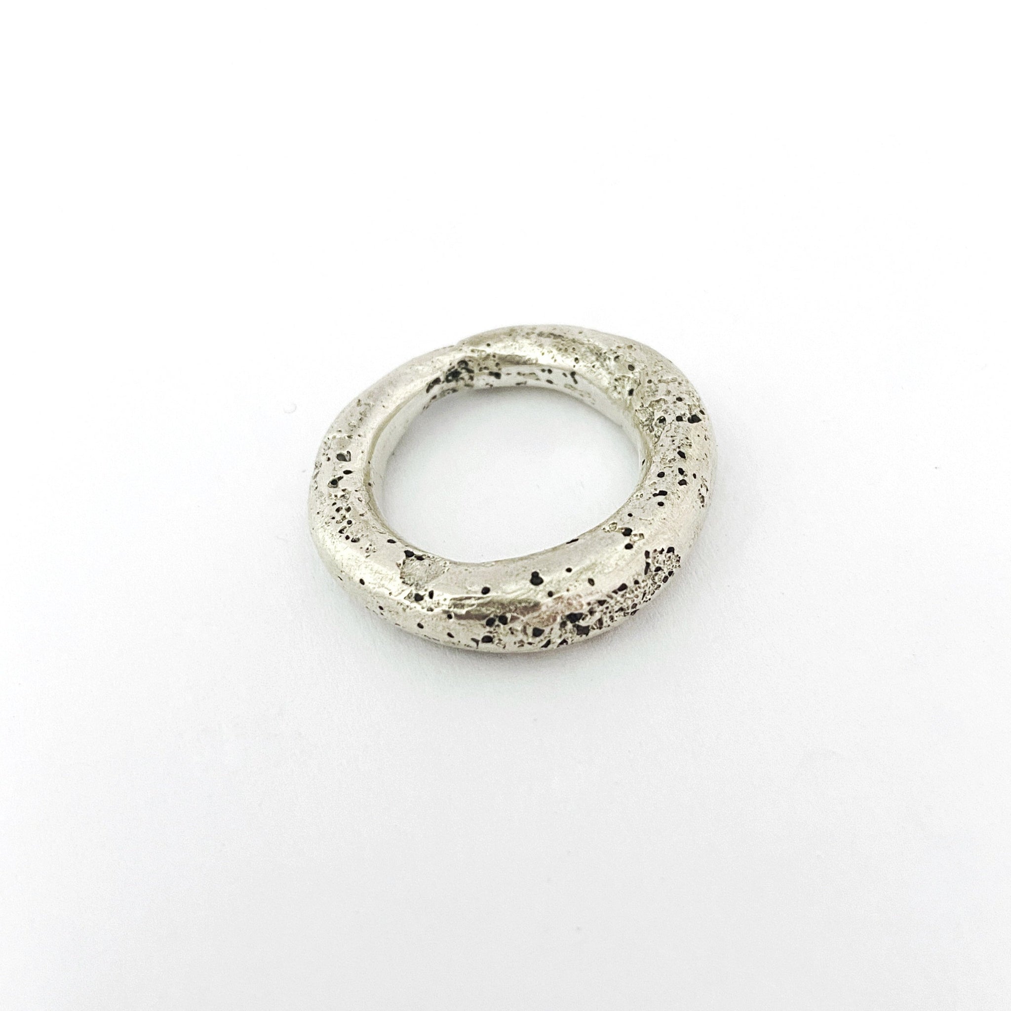 Textured sand cast silver ring – Savage Jewellery